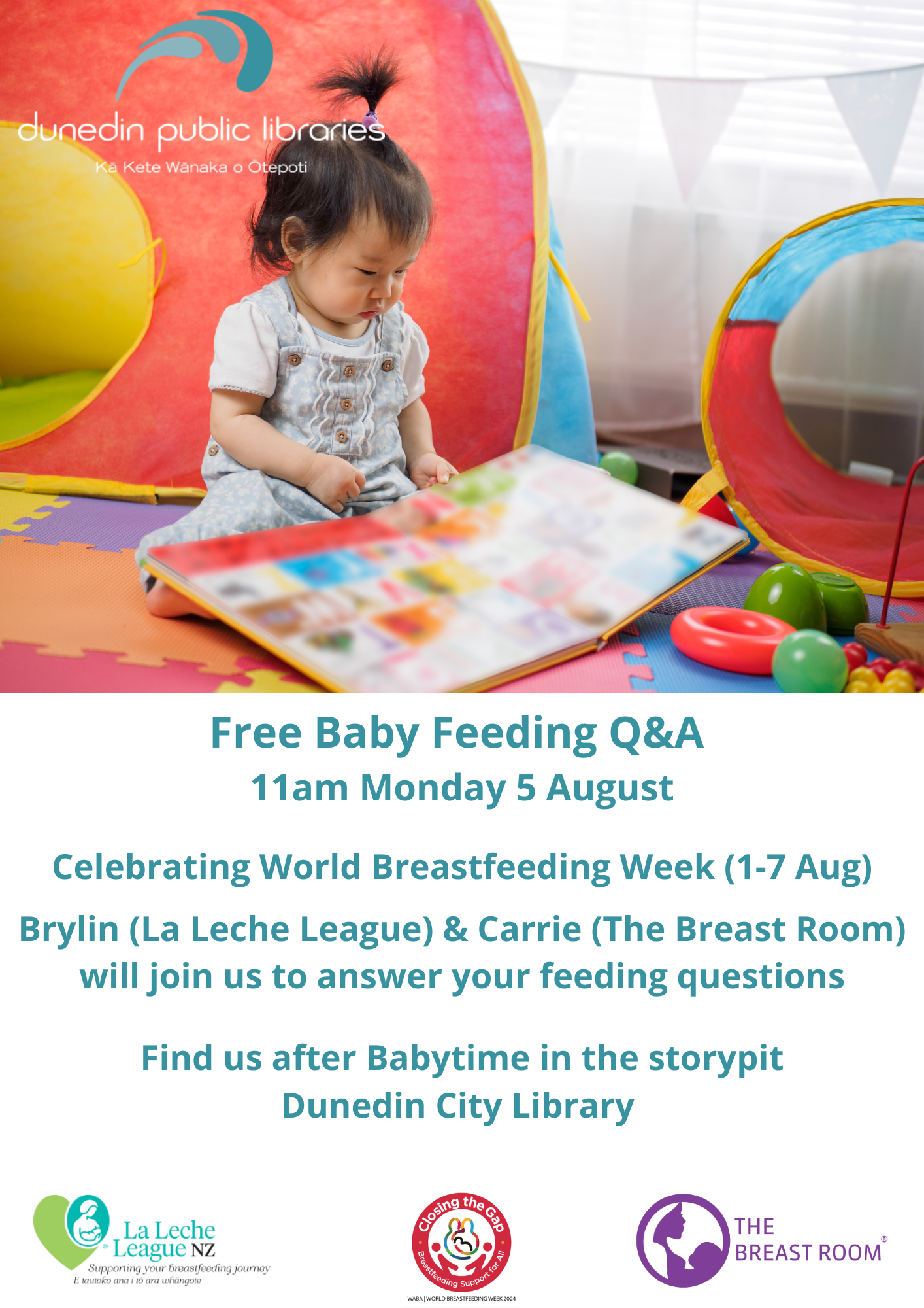 Breastfeeding Q&A session in the Dunedin Library - Womens Health Action
